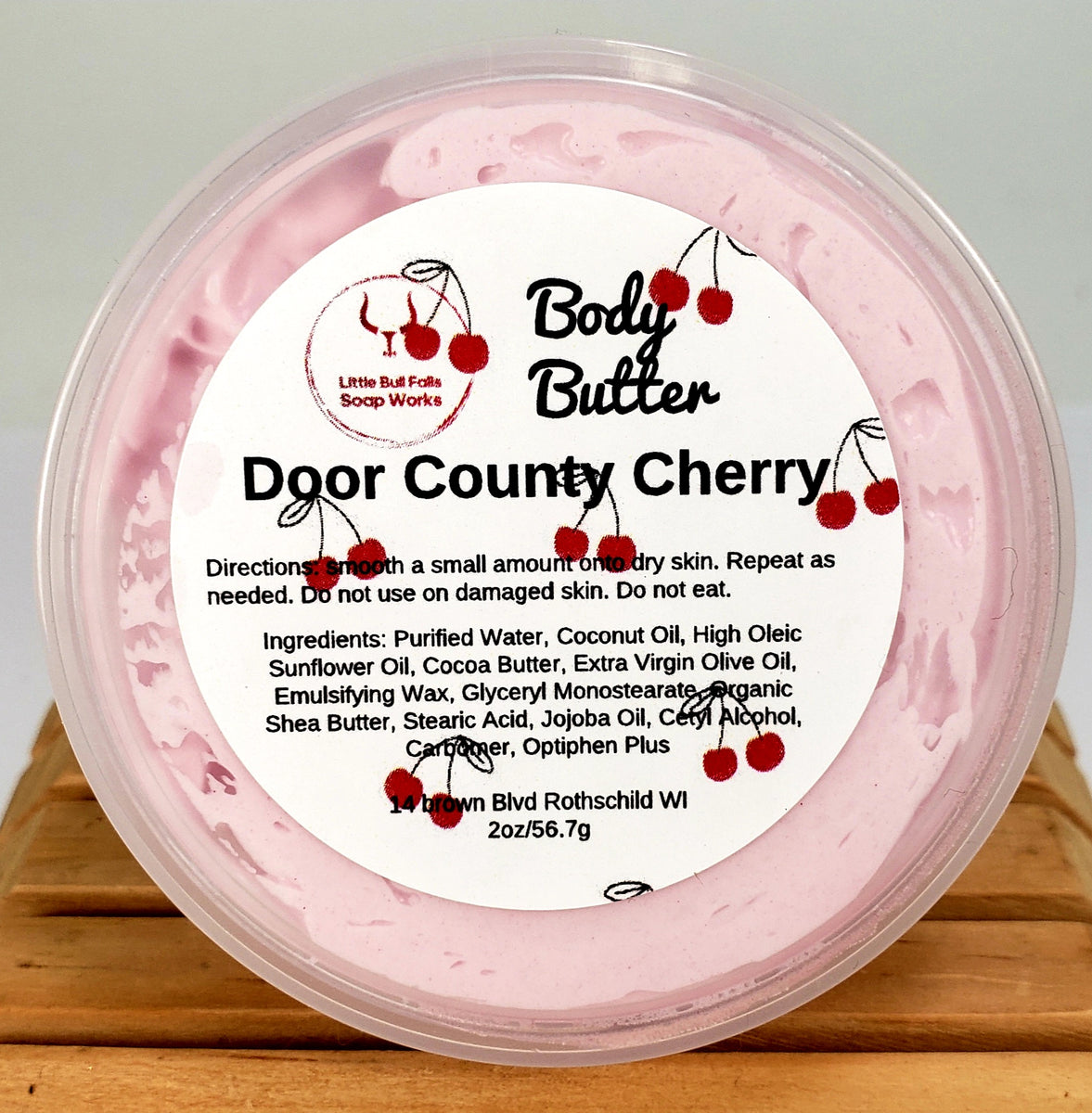 Door County Cherry Mini Body Butter – Little Bull Falls Soap Works